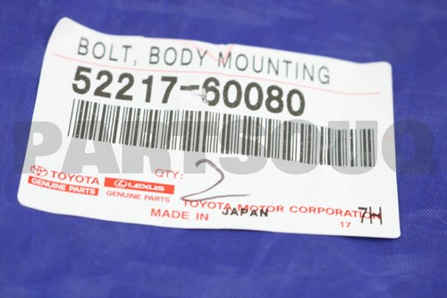 5221760080 Genuine Toyota BOLT, BODY MOUNTING 52217-60080 | eBay