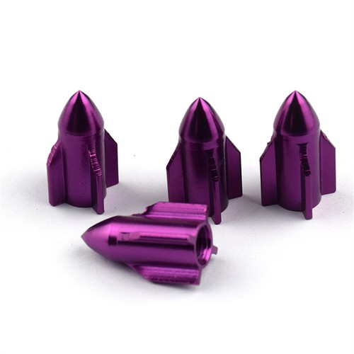 4x Purple Rockets Car Truck Motorcycle Bike Wheel Tire Caps Air Valve ...