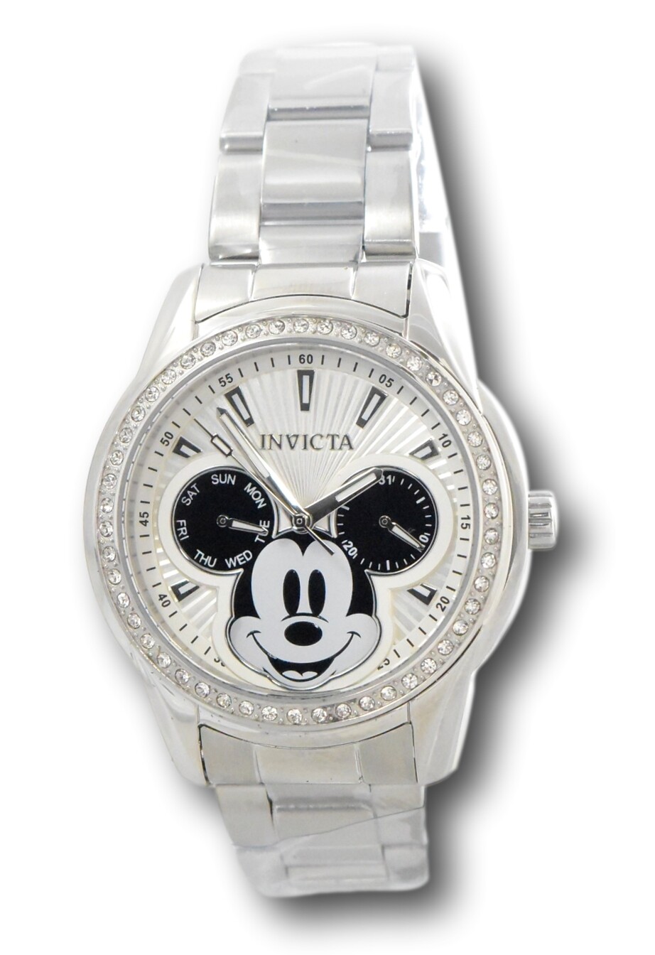 Invicta Disney Women's 38mm Mickey Mouse Limited Edition Silver Watch ...