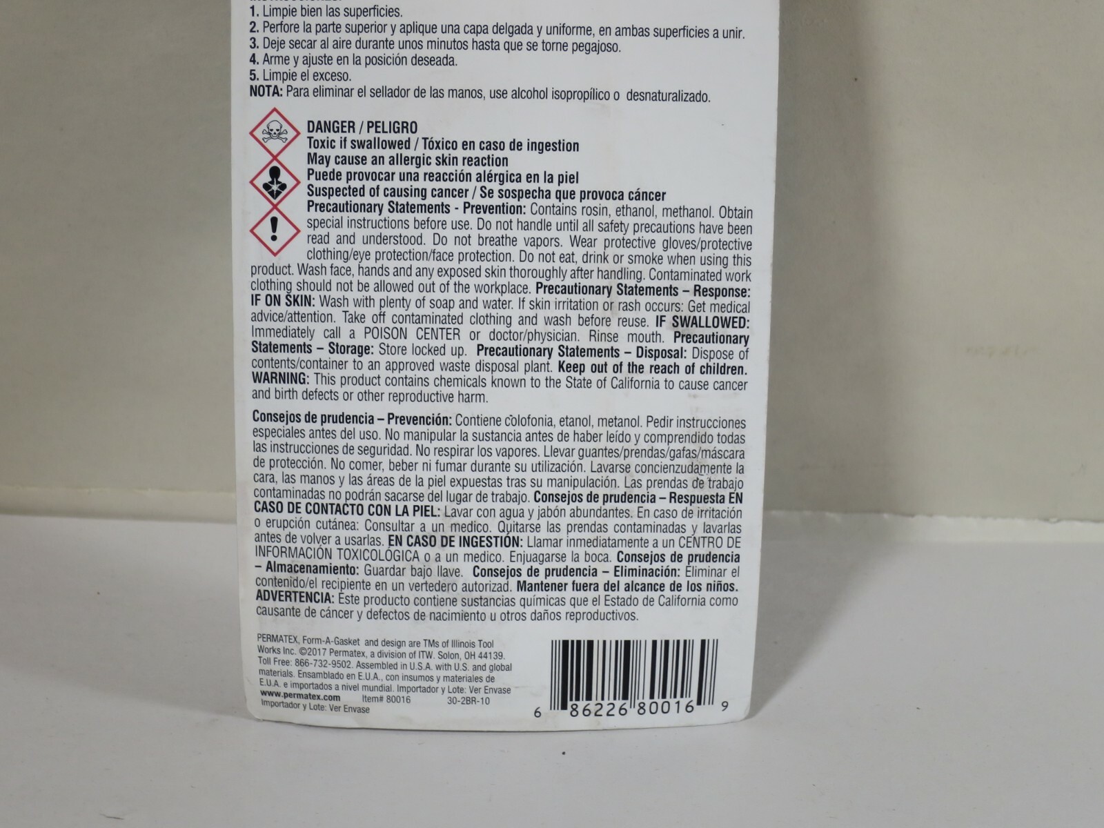 Permatex 80016 Form-A-Gasket® Non-Hardening No. 2 Sealant Sellador ...