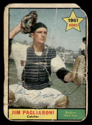 1961 TOPPS JIM PAGLIARONI BOSTON RED SOX #519 SIGNED AUTOGRAPH XA1794 ...