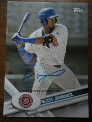 ELOY JIMENEZ 2017 TOPPS PRO DEBUT #183 PROSPECT AUTO AUTOGRAPH WHITE ...