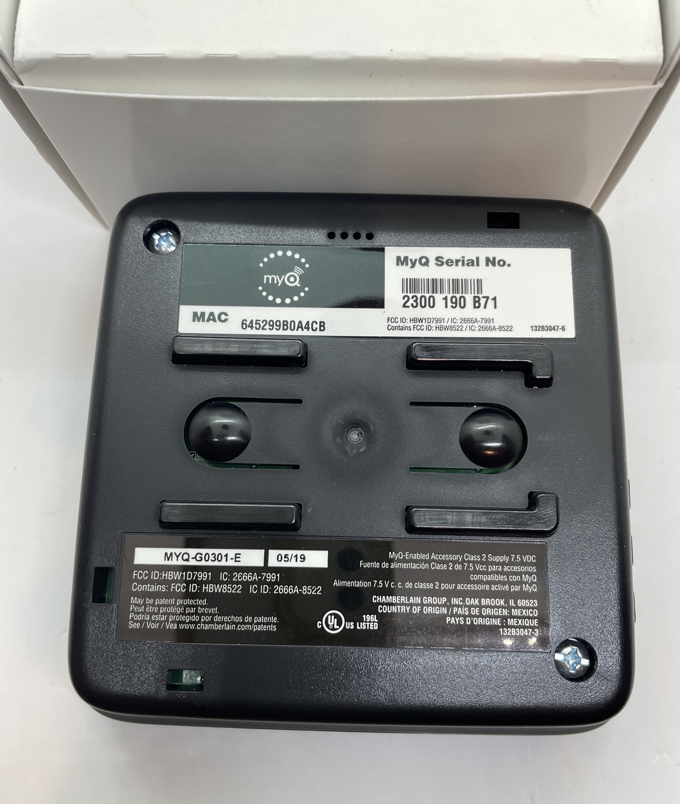 Chamberlain MyQ Smart Garage Hub - Black NEW OPEN BOX #MYQ-G0301-E ...