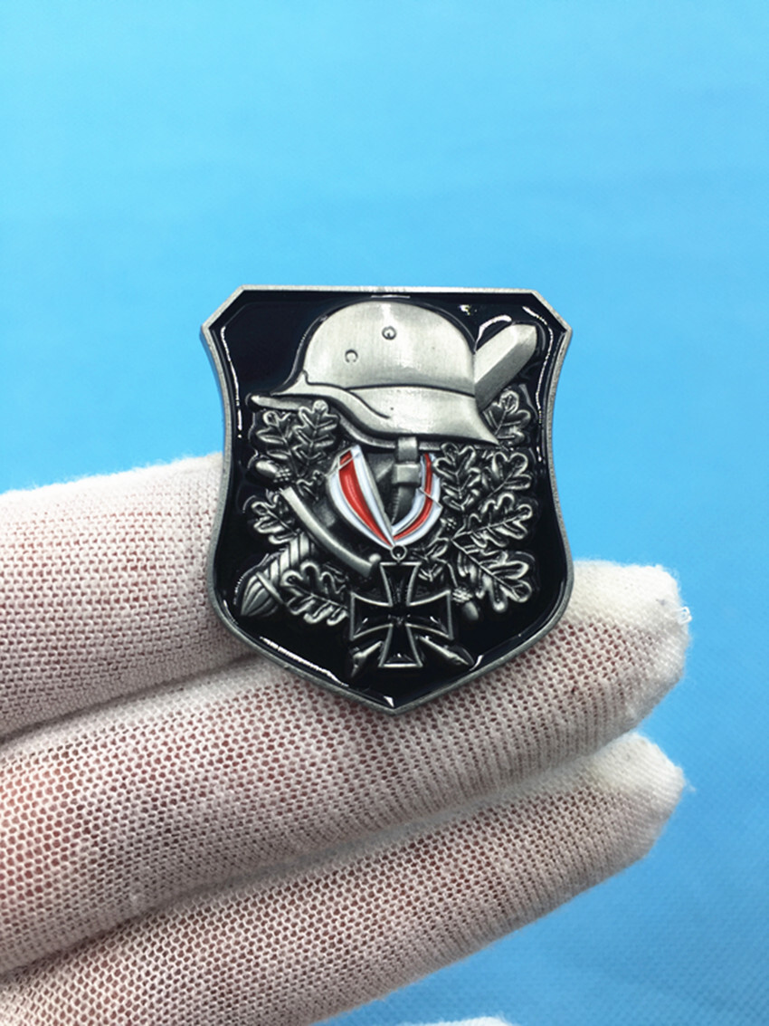 Vintage WW2 WWII German Helmet Badge Deutschland Wehrmacht Shield ...