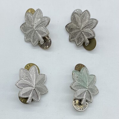 4 Vintage 1/20 Silver Filled US Army Officer Metal Pin Oak Leaf Cluster ...