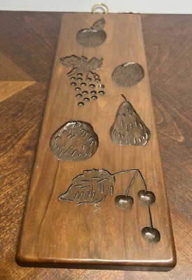 Vtg Wooden Hand Carved Double Sided Hanging Butter Molds Cottagecore ...