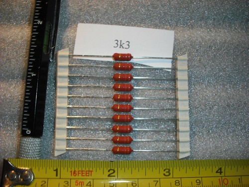 10x Vishay 3k3 ohm 2w metal film resistor set 3.3k 2-watt low noise ...