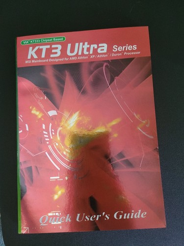 User's Guide Manual - Kt3 ultra series msi mainboard for and Athlon xp ...