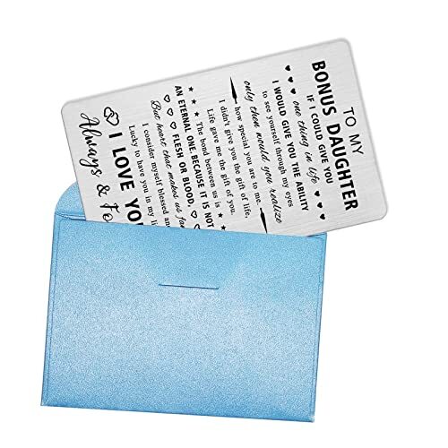 Gifts for Step Daughter - Wallet Card for Stepdaughter - Bonus Daughter ...