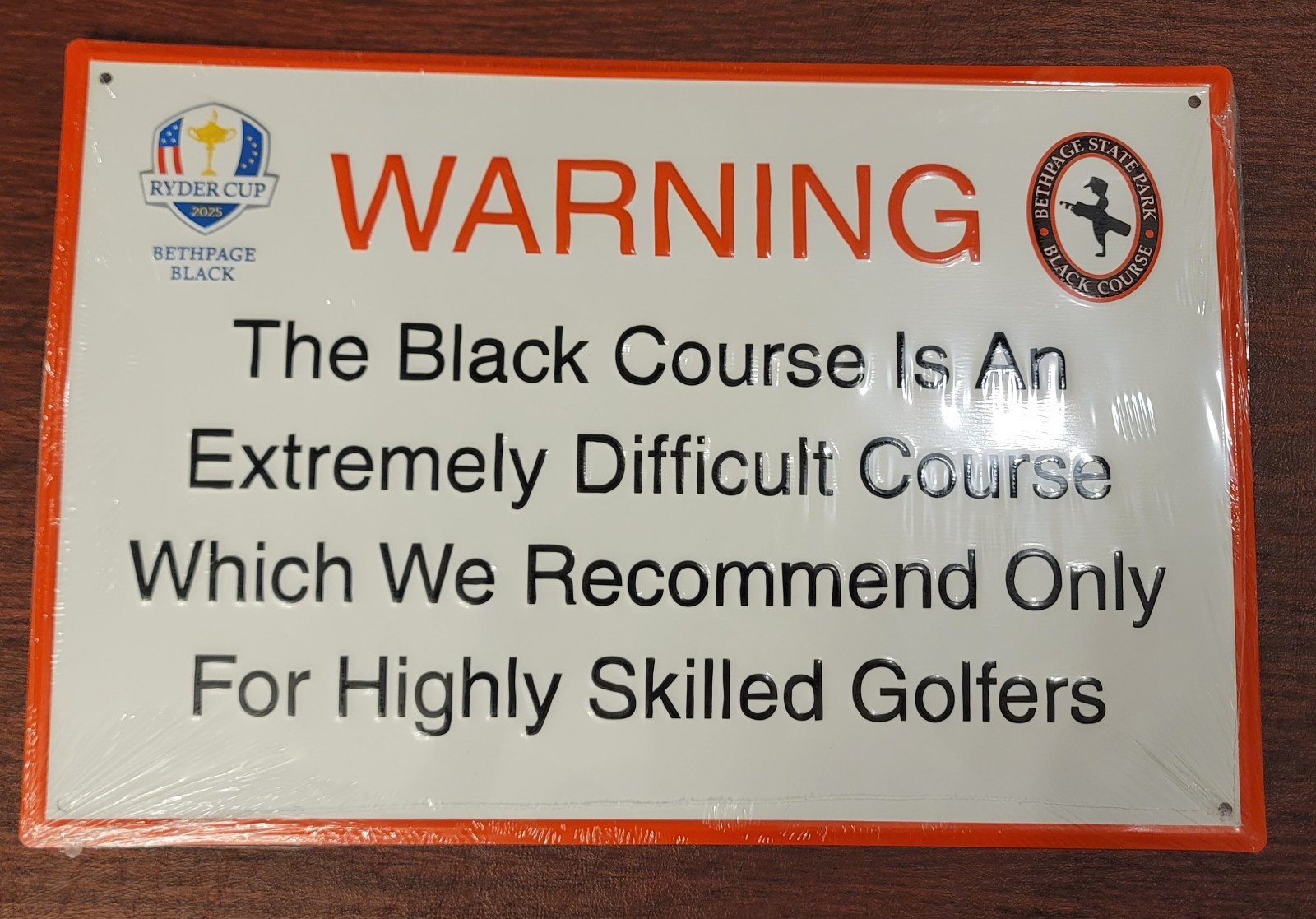 2025 Ryder Cup Bethpage Black Warning Sign Limited Edition Hot Item ...