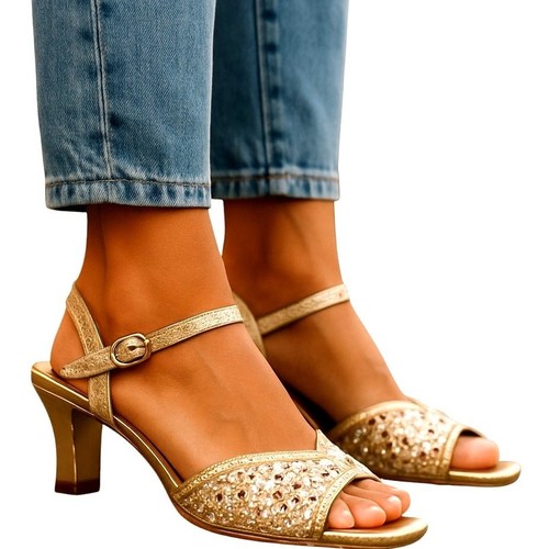 Copper Key 3 Gold Girl's Sandal Shoe Small Heel Kid's Teen's | eBay