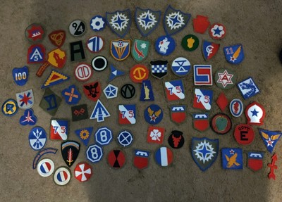 74 ORIGINAL WW2 & EARLIER - U.S. ARMY PATCHES - W/ GREENBACKS & RARE ...