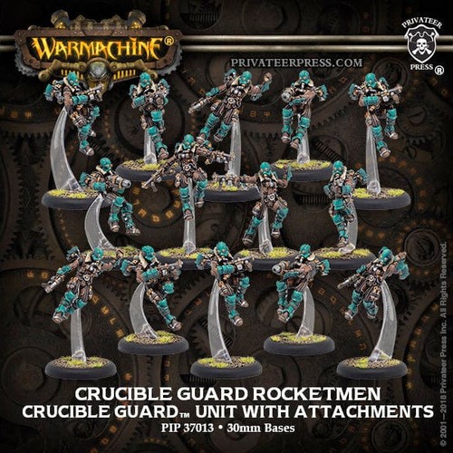 Warmachine CRUCIBLE GUARD 14 Rocketmen Unit w/Attachments 37013 ...