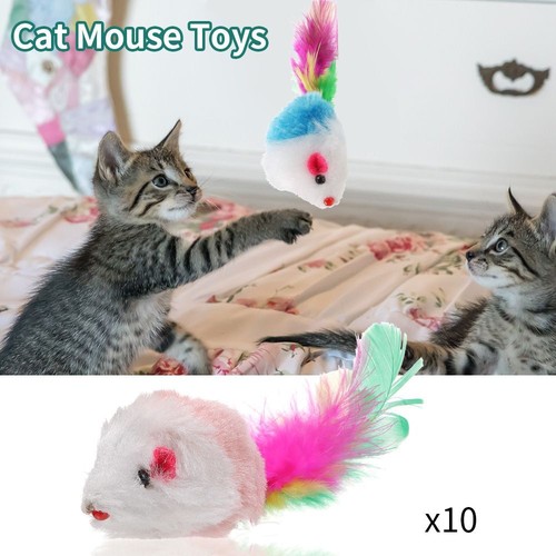 Catnip Gift Mice Rattle Set Cat Mouse Toys Interactive Cat Toy Kittens ...