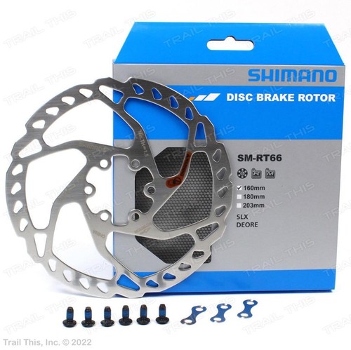 Shimano SM-RT66 160mm 6-bolt MTB Bicycle Disc Brake Rotor RT66S fits ...
