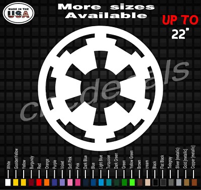 STAR WARS Galactic Empire Vinyl Decal Sticker | Imperial Star Wars ...