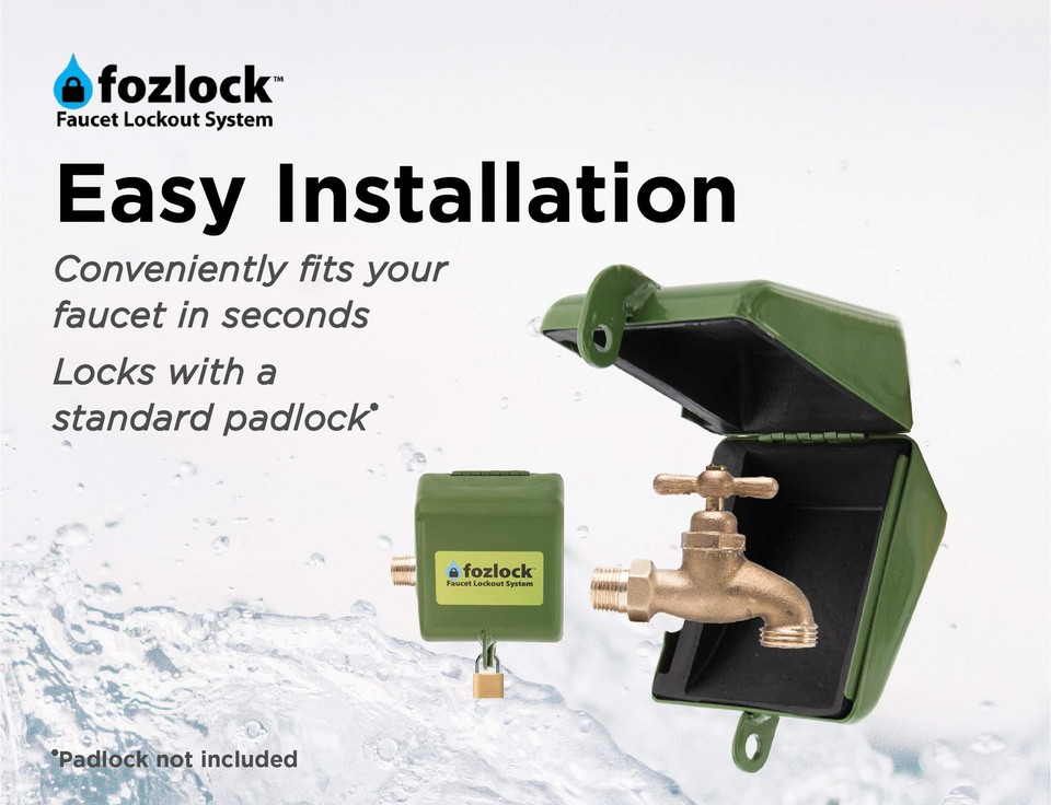 Outdoor Faucet Lock System - Insulated Water Spigot Lock and Garden ...