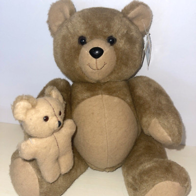 RARE Snuggables Bernadette Bear wBaby Bear Plush 15" With Bent Original ...