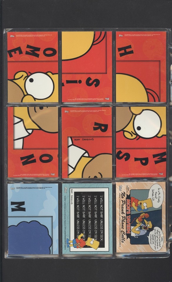 2002 Topps Simpsons Bubble Gum & Stickers: Complete Base Card Set (50/ ...