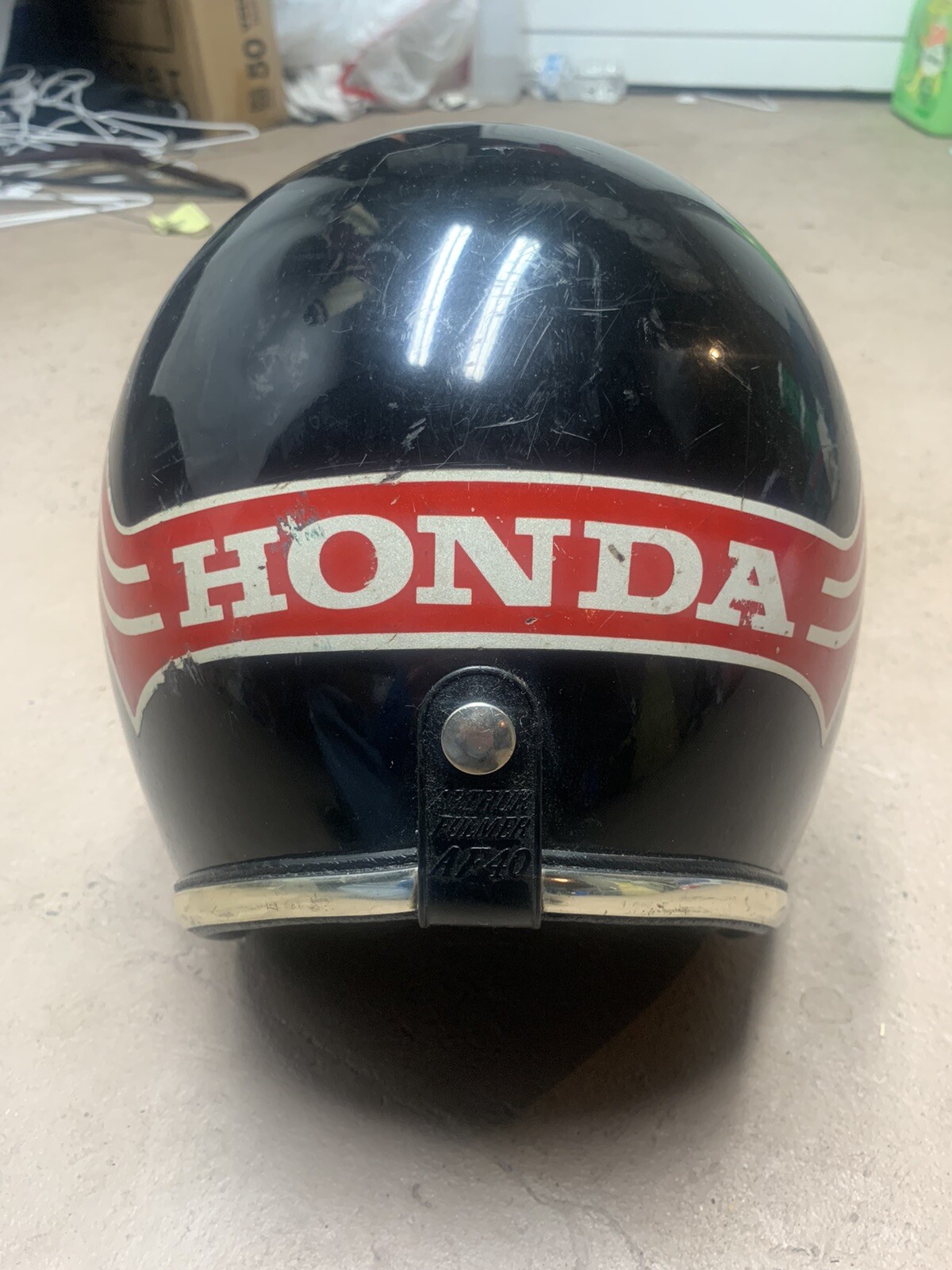 vintage arthur fulmer helmet af40 honda 76 1976 black original rare ...