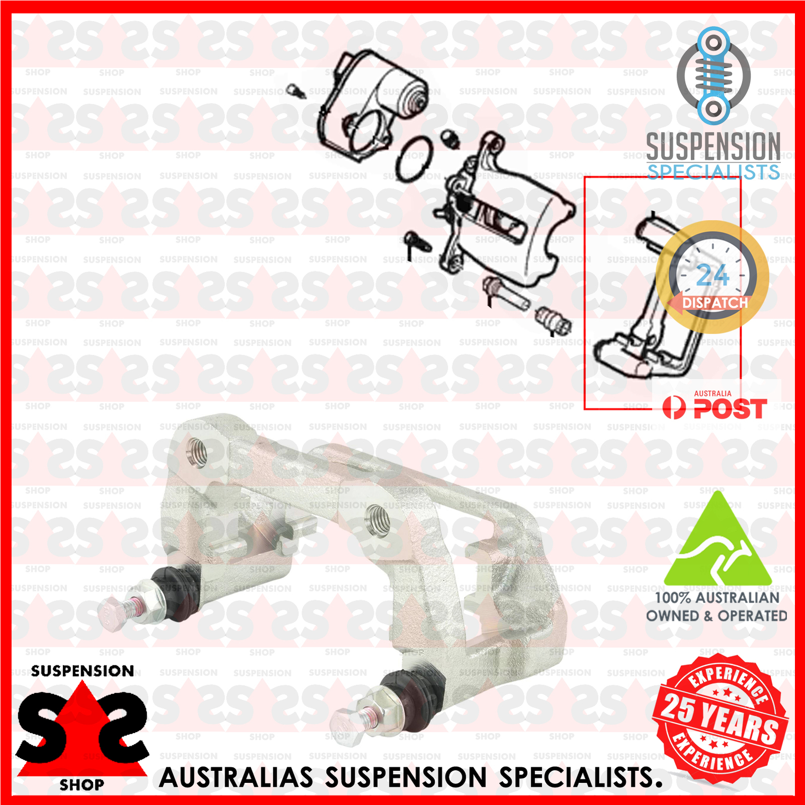 Rear Axle Brake Caliper Bracket Set Suit VOLVO V60 I (155) T5 V60 I ...