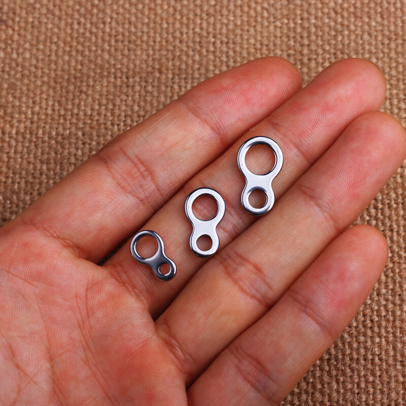 25~100Pcs Figure 8 Fishing Solid Rings Jigging Rings 14mm~19.5mm ...