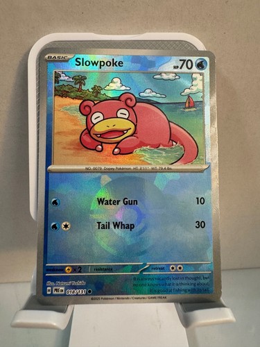 Pokemon TCG Slowpoke Pokeball Reverse Holo 018/131 Prismatic Evolutions ...
