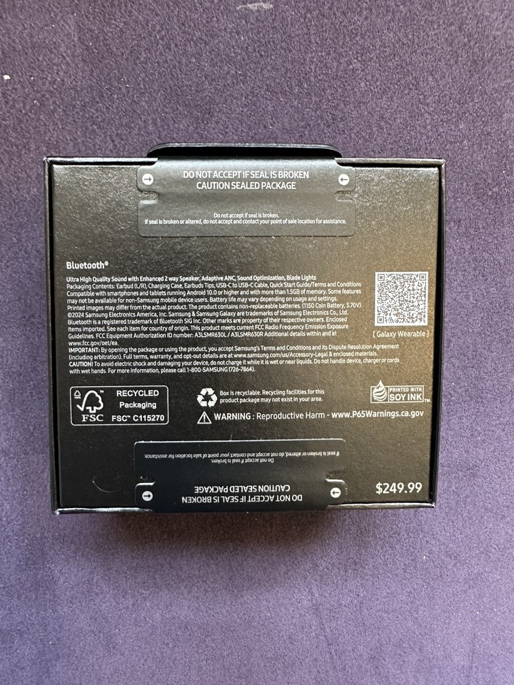 White Samsung Galaxy Buds3 Pro SM-R630 True Wireless Bluetooth Earbuds ...