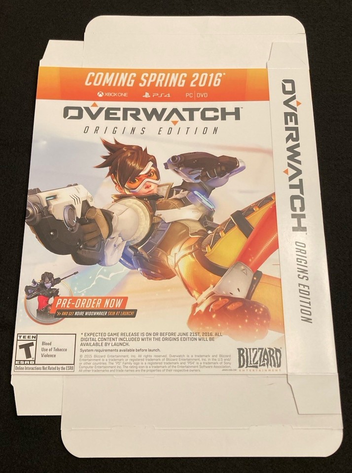 Rare Overwatch Origins Edition Video Game Art Promo Standee Poster Box ...