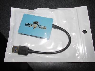 DOCK-STORM USB 4-Port Extender Blue Dock Hub New In Package | eBay