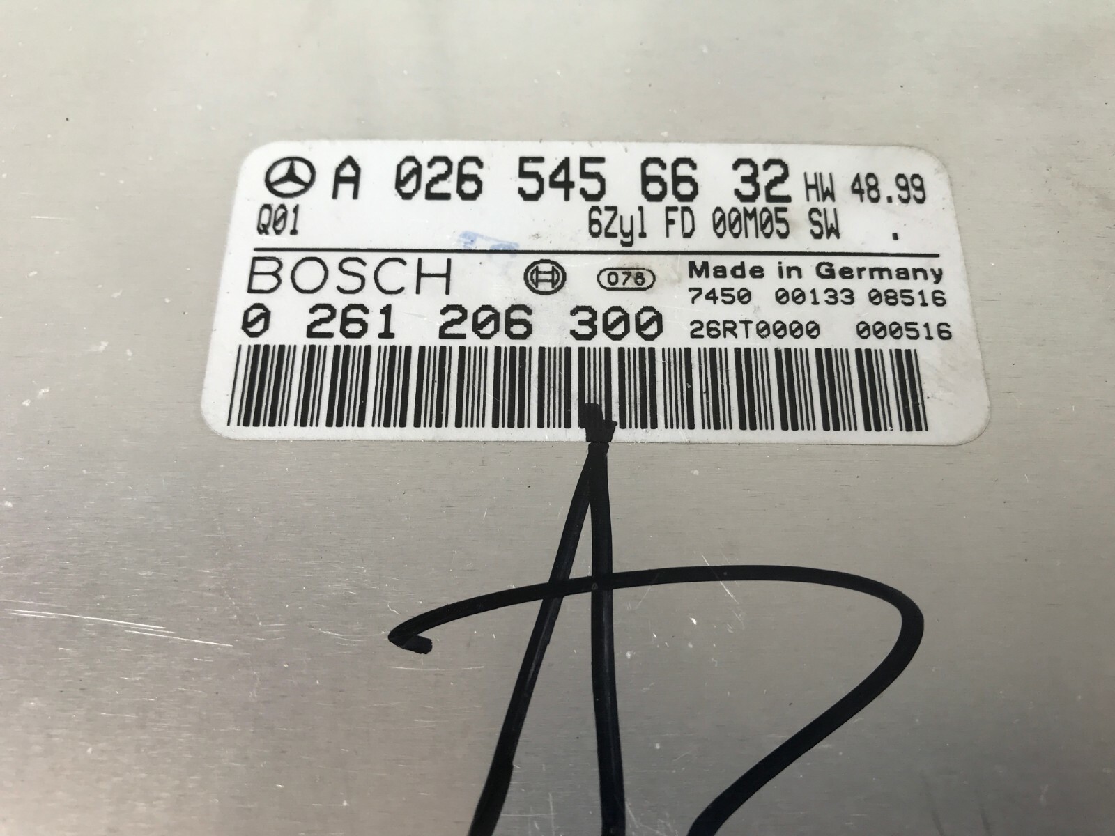 2000 MERCEDES-BENZ W163, ML320, ENGINE CONTROL MODULE ECU, A 026 545 66 ...