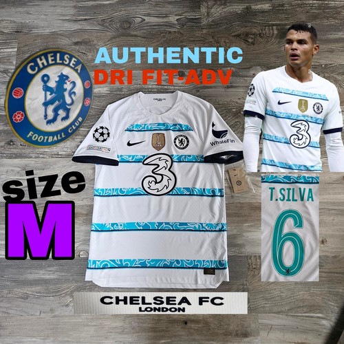 Nike Chelsea FC Thiago Silva #6 2022/2023 Away Authentic Jersey M UCL ...