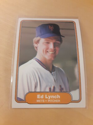 1982 Fleer #531 ED LYNCH New York Mets Baseball Card, Starting Pitcher ...