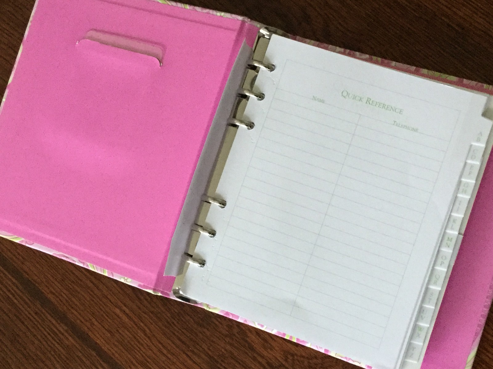 Pink Paisley Hard Cover Address Book w/Interchangeable "Initial" Front ...