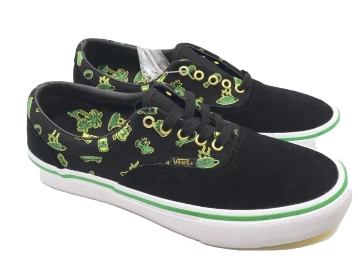 VANS Shake Junt Era Pro Mens Size 11.5 Black Green Gold Skateboarding ...