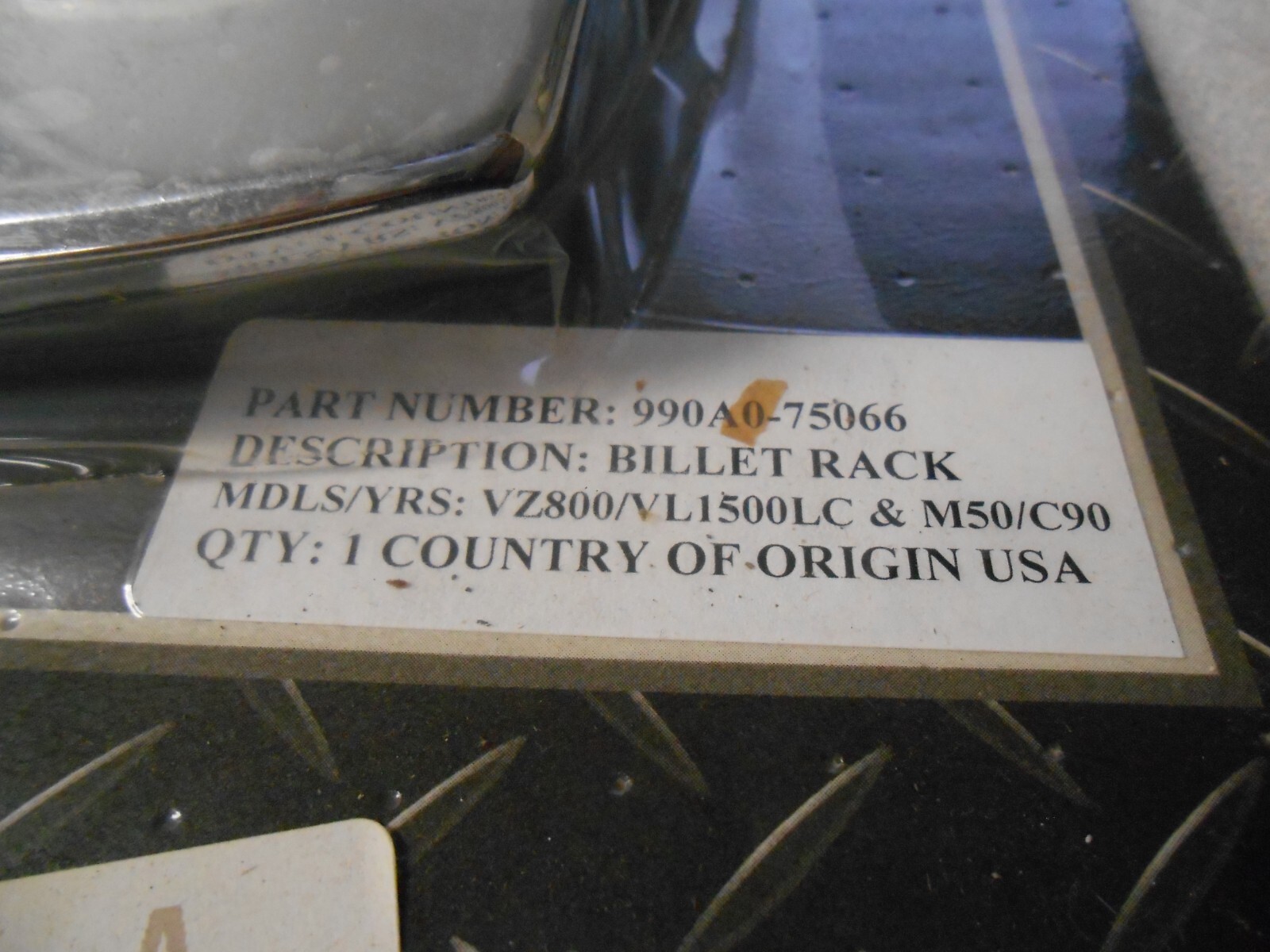 NOS Suzuki OEM Chrome Rear Billet Rack VZ800 VL1500 M50 C90 990A0-75066 ...
