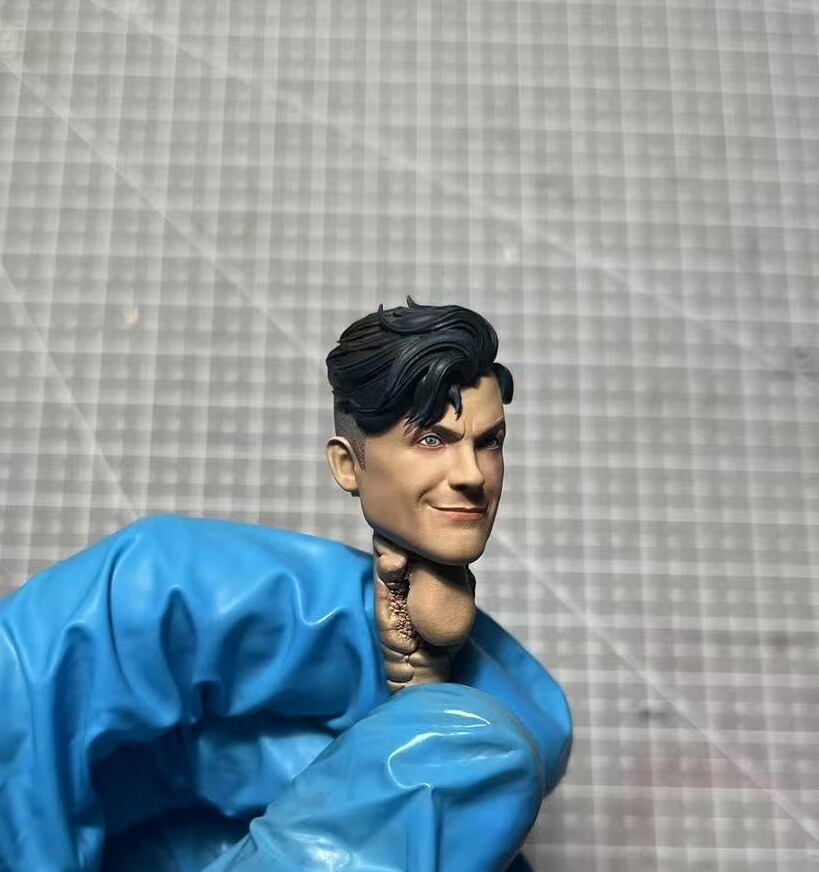 1/12 Painted Superboy Anime Conner Kent Head Carved Fit Mcfarlane ...
