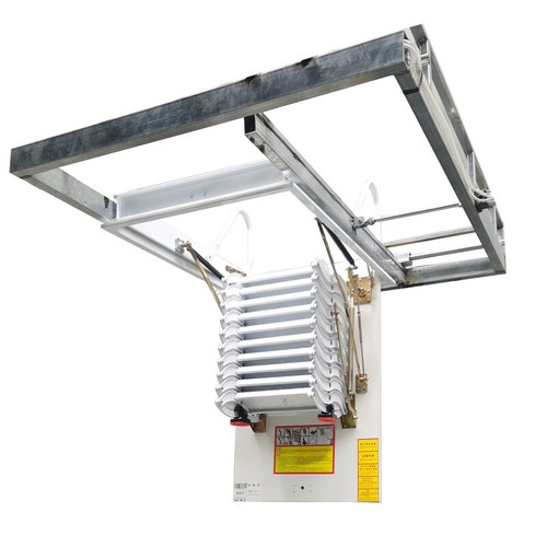 Hidden Telescopic Folding Ladder Attic Loft Wall Ladder Stairs ...