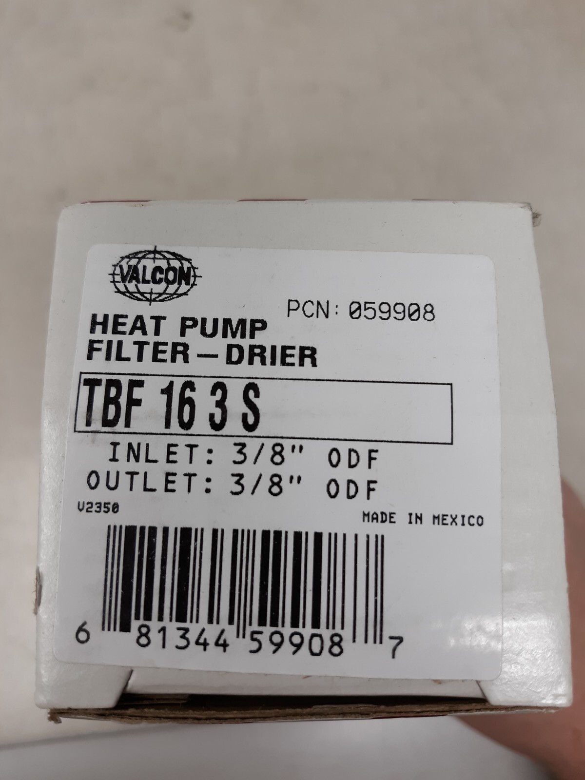 Ranco RBFD-163S Heat Pump Bi-Flow Filter Drier 3/8 Sweat (NEW) for sale ...