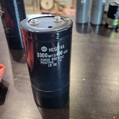HCGF4A HITACHI 3300MFD 3300 MFD CAPACITOR 400VDC POSITIVE 450V SURGE ...