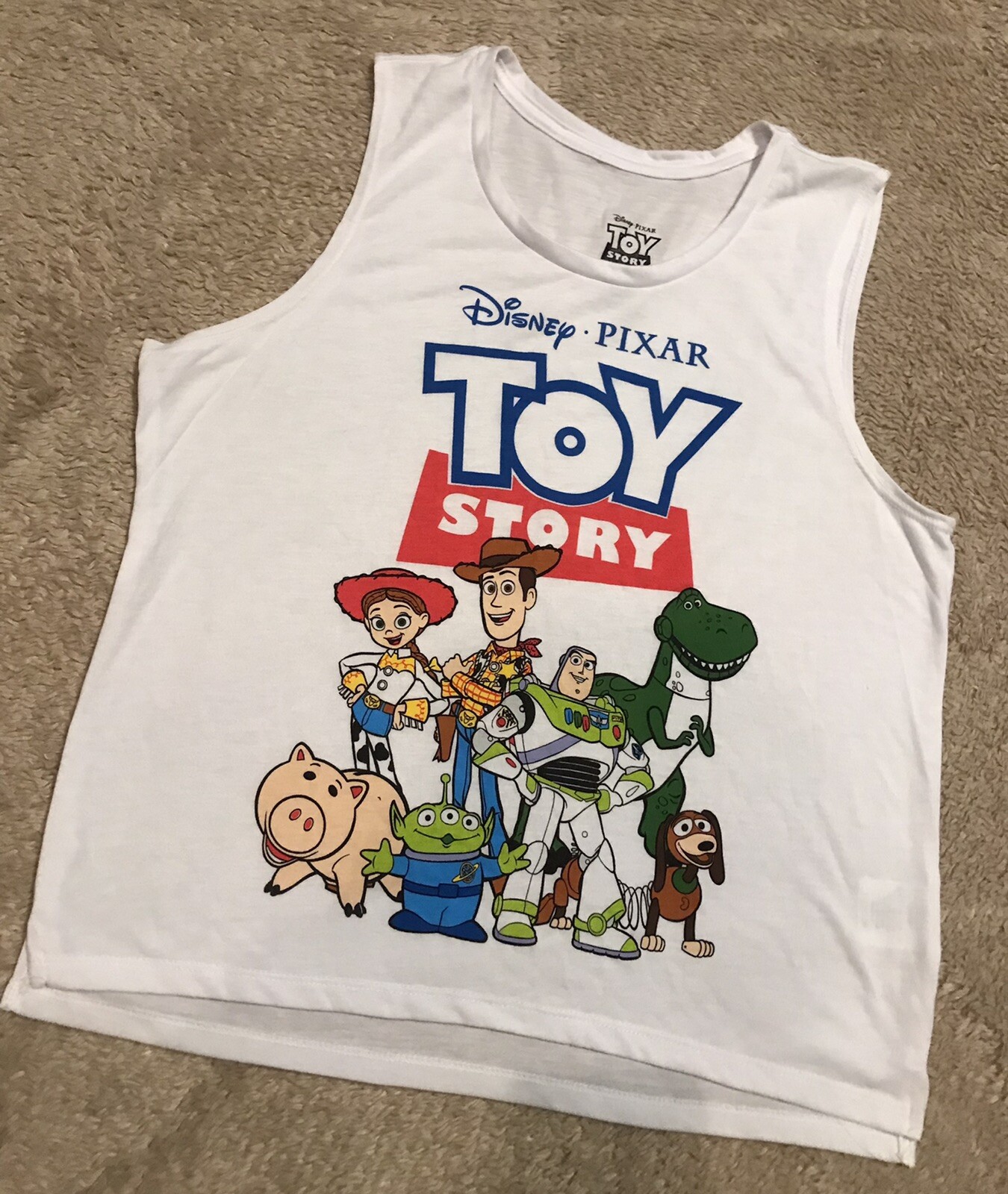 Women’s Disney Pixar Toy Story Graphic Sleeveless Tan… - Gem