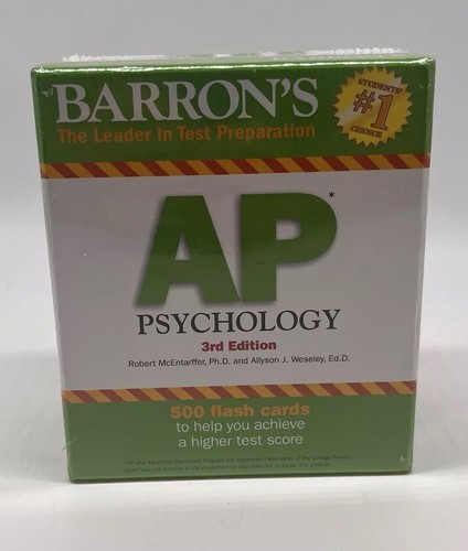 Barron's Ap Prep AP Psychology Flashcards, Third Edition - New Sealed ...