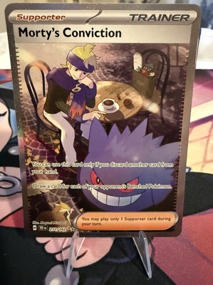 Pokemon TCG Temporal Forces Morty's Conviction 211/162 Secret Art Rare ...