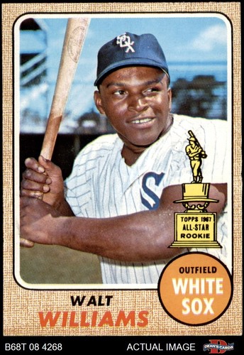 1968 Topps #172 Walt Williams * White Sox COMMON VARIATION ASR 7.5 ...
