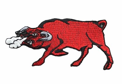 Angry Bull Blowing Steam 4 inch Rodeo Red Quality Patch PPM F7D2J | eBay