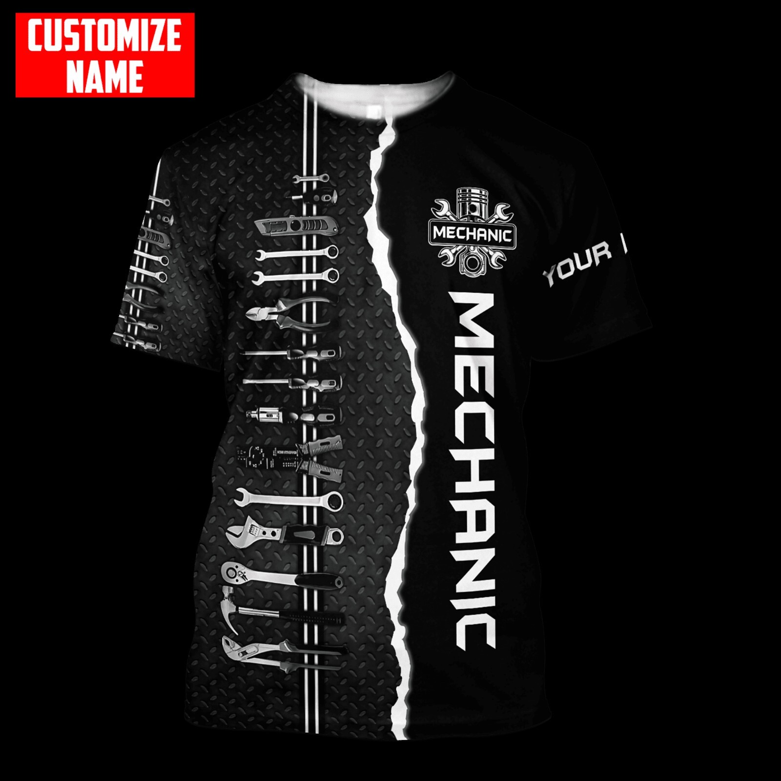 Customized 3D full Printed Mechanic Work Shirt, Gift For Mechanical Dad ...