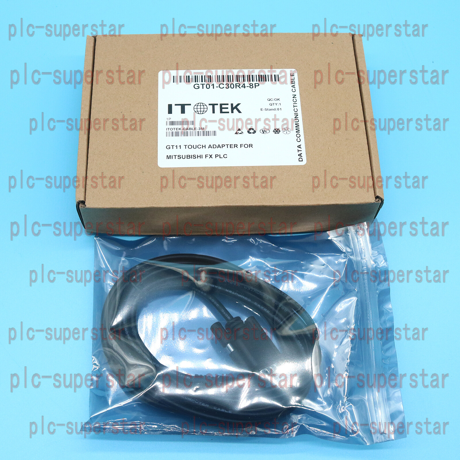 NEW 1PC Mitsubishi GT01-C30R4-8P GT01C30R48P PLC programming cable Free ...