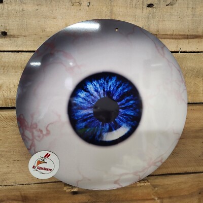 EYE BALL SIGN, GARAGE DECOR, MAN CAVE, WIERD FUNNY SIGN , 11.75 ...