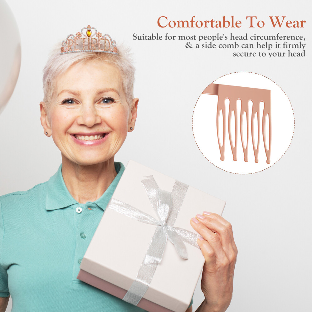 Retirement Crown Alloy Bride Headband Retired Gifts for Women Headpiece ...