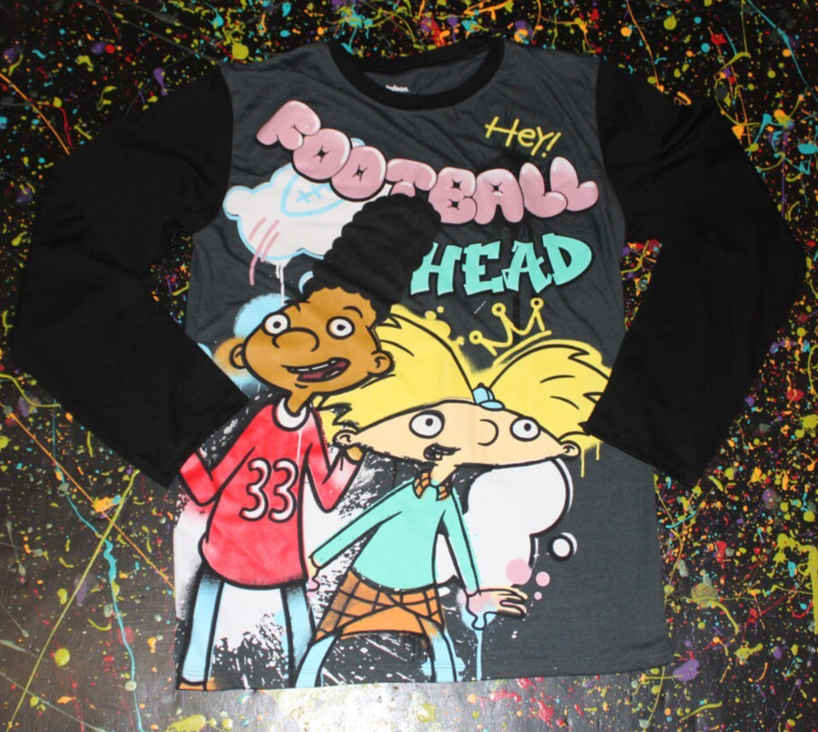 Nickelodeon Hey Arnold Football Head Men's Large Long… - Gem